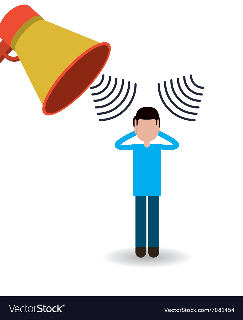 Noise pollution design Royalty Free Vector Image Noise pollution design Royalty Free Vector Image
