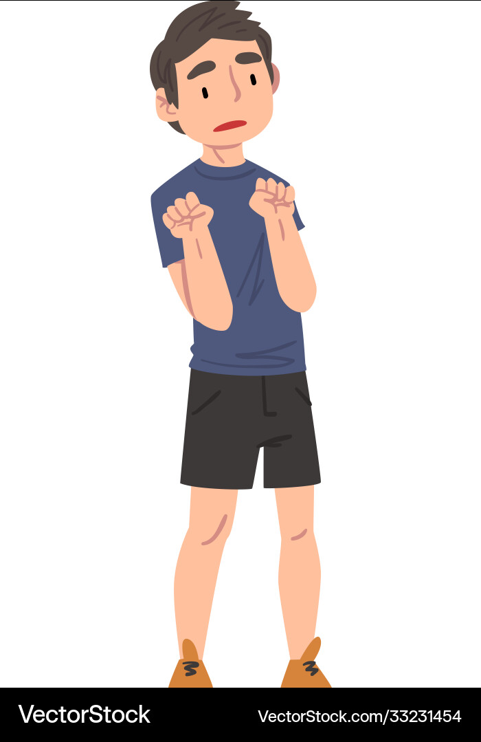 Scared sad boy getting bullied mockery and Vector Image