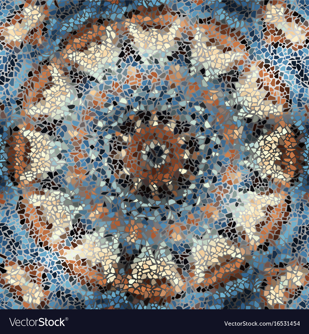 Seamless mosaic art pattern Royalty Free Vector Image