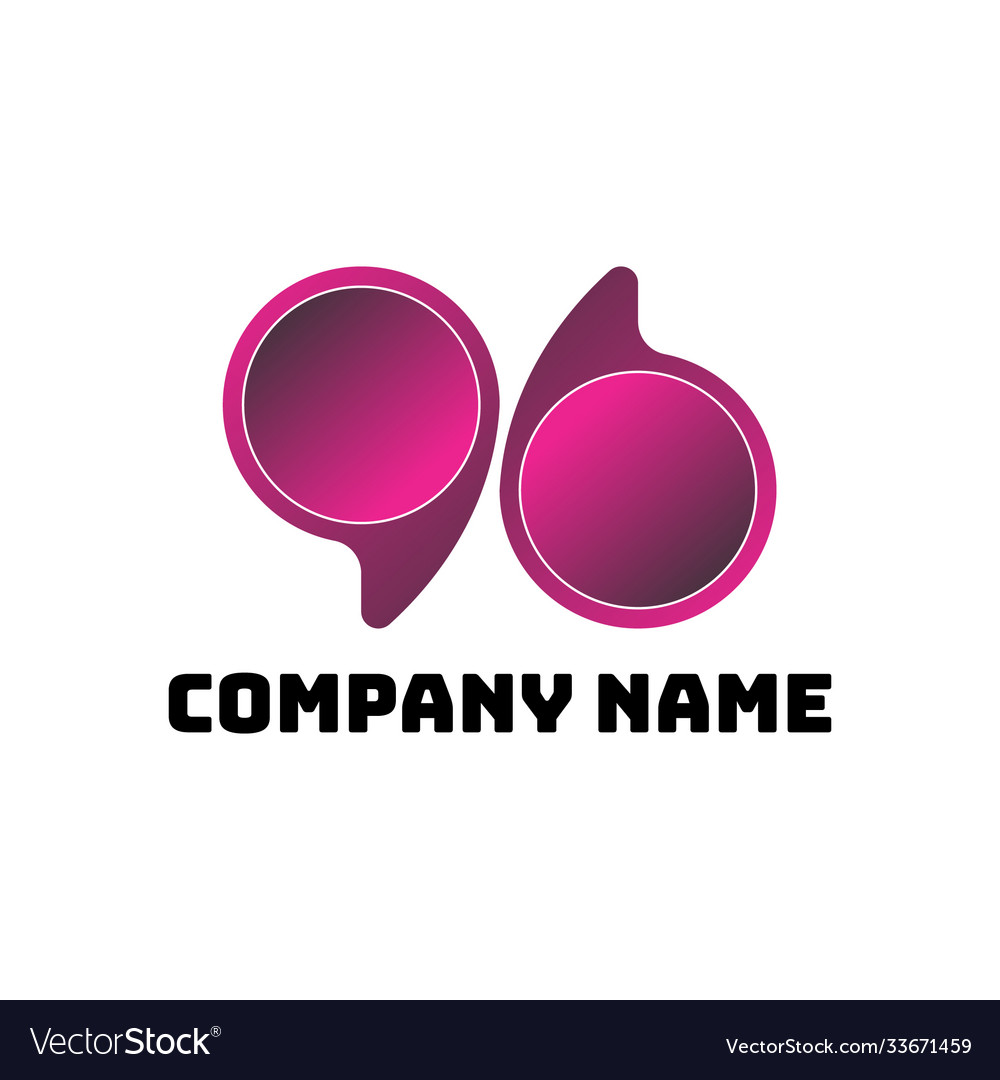 96 logo template gradient design stock Royalty Free Vector