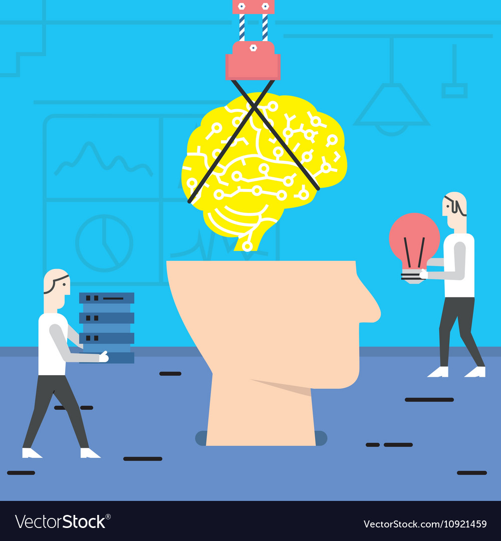 Creation artificial intelligence Royalty Free Vector Image Creation artificial intelligence Royalty Free Vector Image