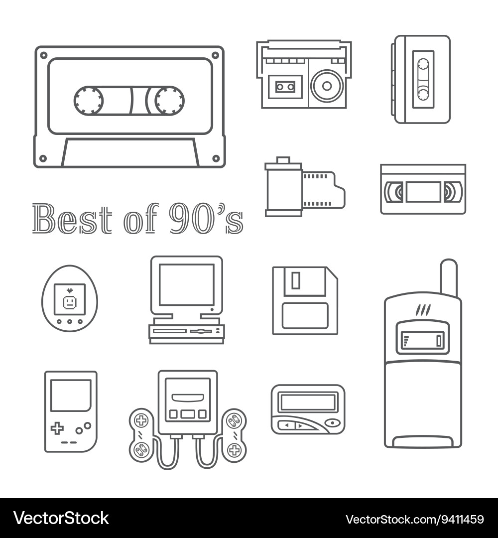 Gadget of 90s icon Royalty Free Vector Image - VectorStock