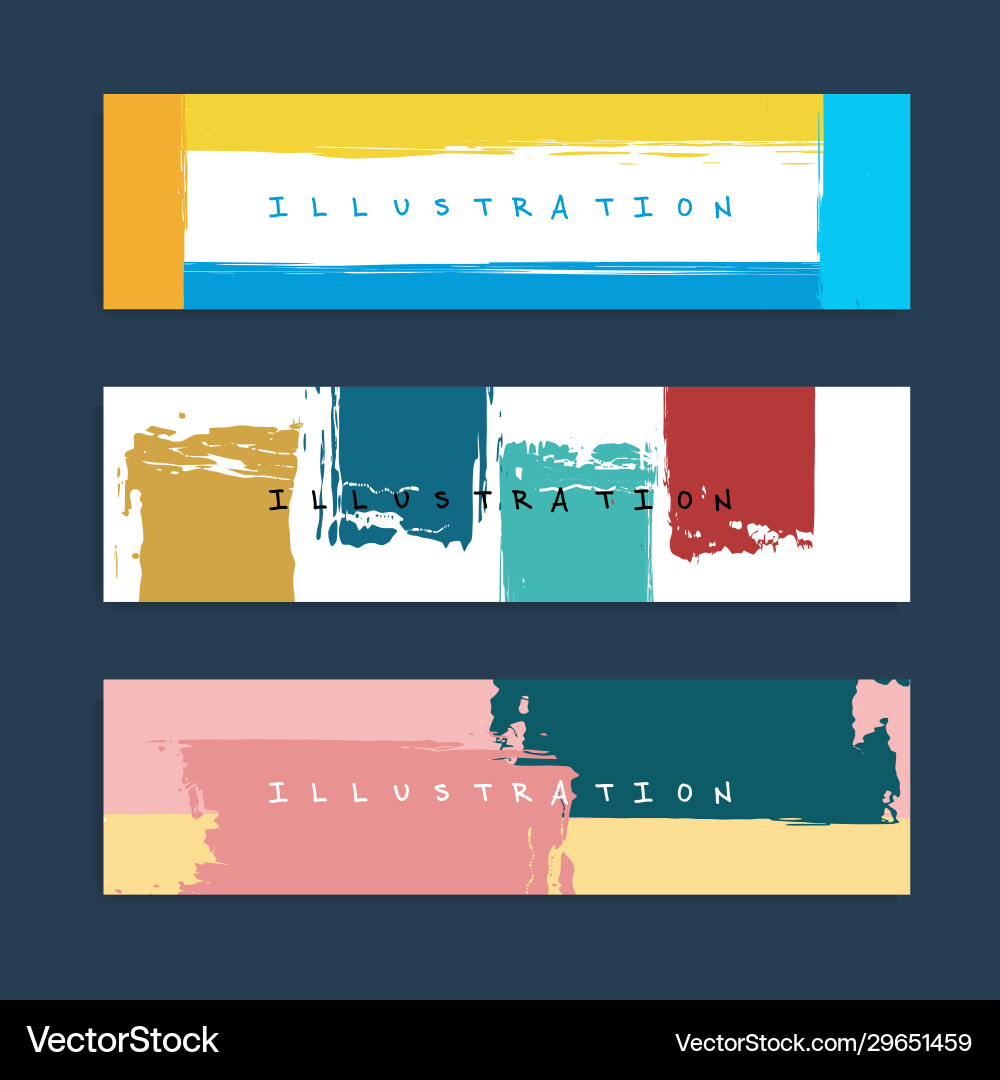 Paint brush banner colorful background Royalty Free Vector