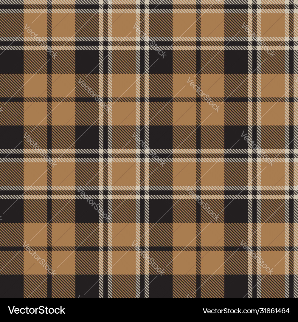 Brown plaid tartan seamless pattern Royalty Free Vector