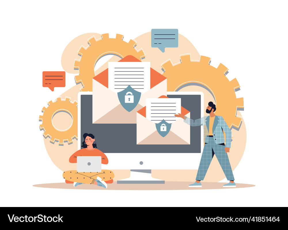 Cyber data security Royalty Free Vector Image - VectorStock