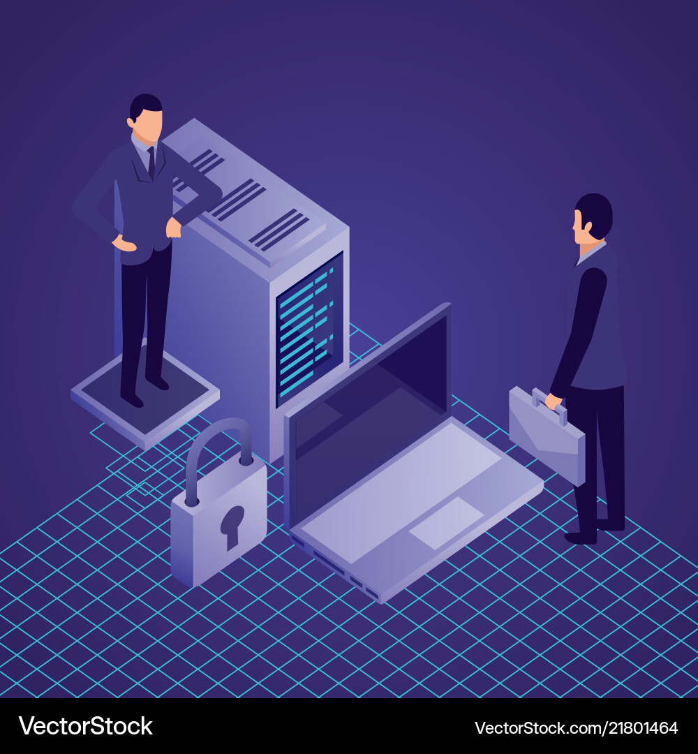 Data network businessman concept Royalty Free Vector Image