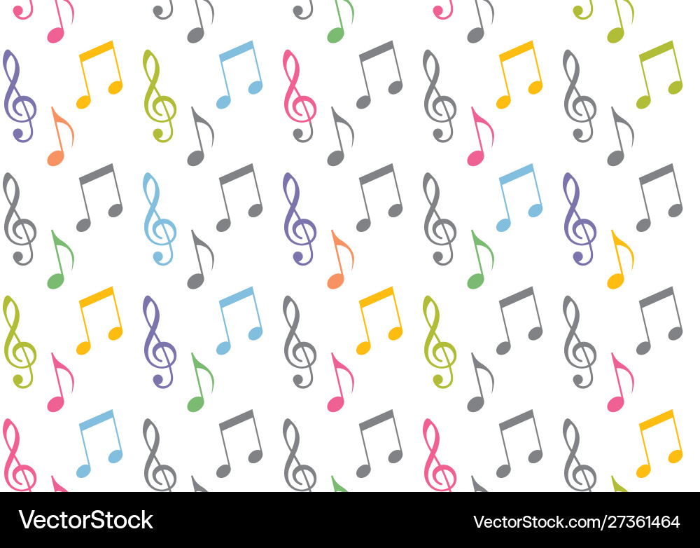 Seamless musical symbols and marks backgr Vector Image