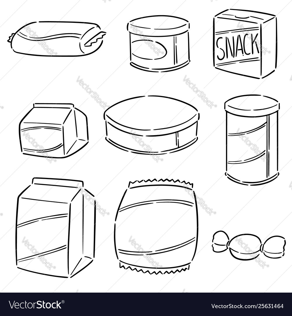 Set snack Royalty Free Vector Image - VectorStock