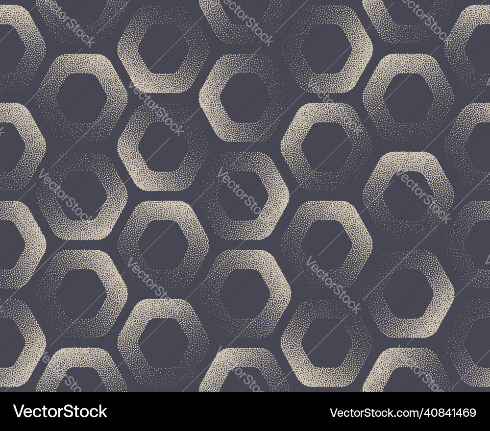 60s retro seamless pattern rounded outline Vector Image