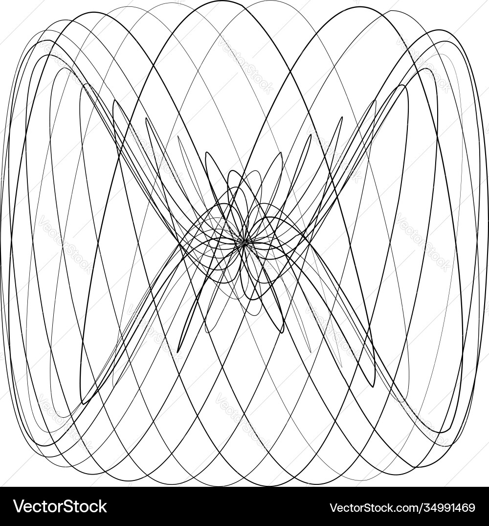 Abstract knot design element random intersecting Vector Image