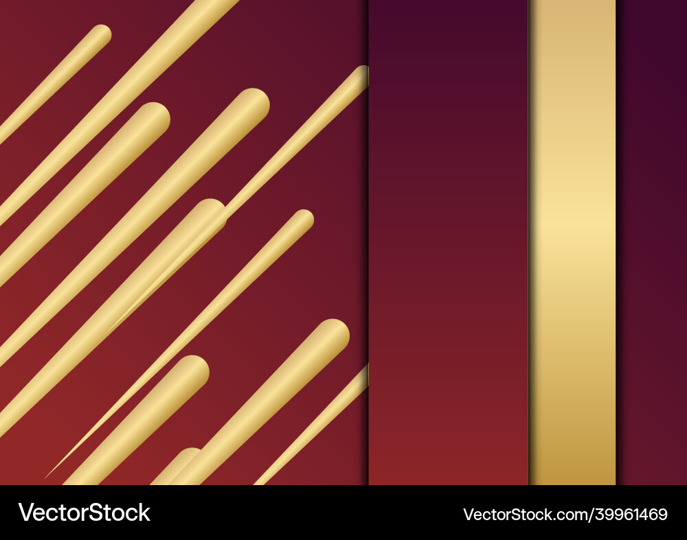 Abstract red and gold presentation background Vector Image