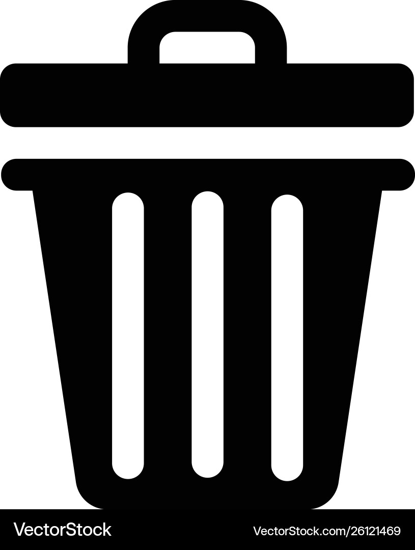 Garbage can Royalty Free Vector Image - VectorStock