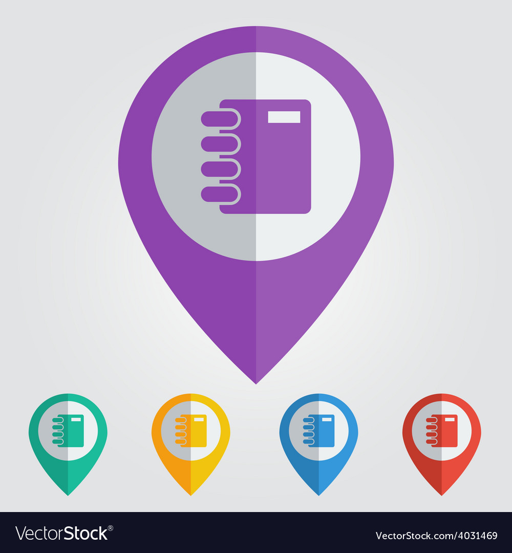 Notepad flat Royalty Free Vector Image - VectorStock