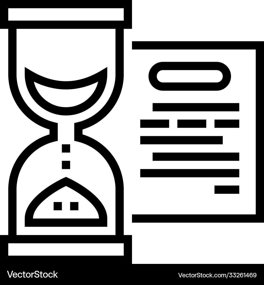 Performing tasks time line icon Royalty Free Vector Image
