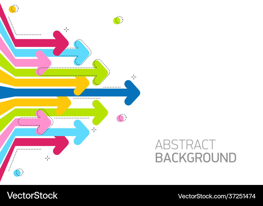 Abstract financial background with rainbow arrows Vector Image