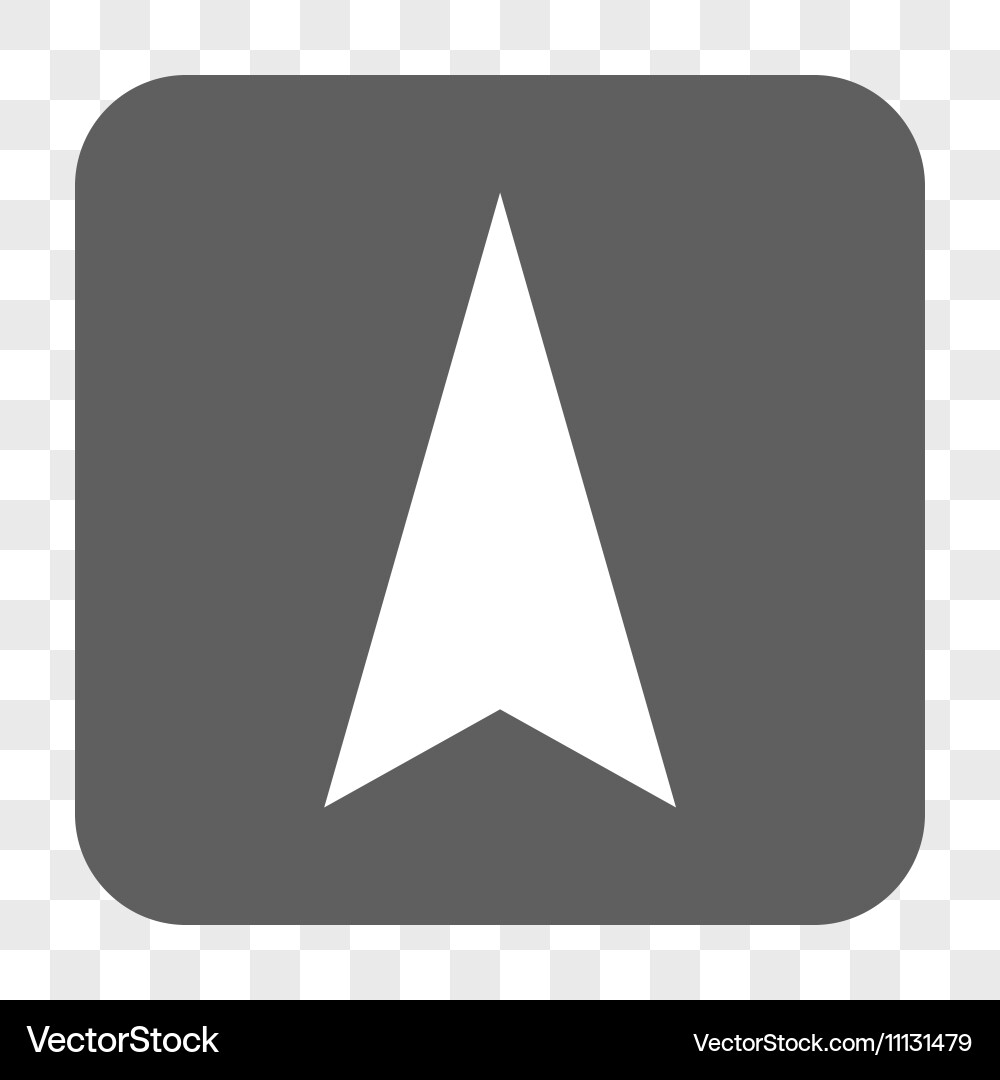Arrowhead up rounded square button Royalty Free Vector Image