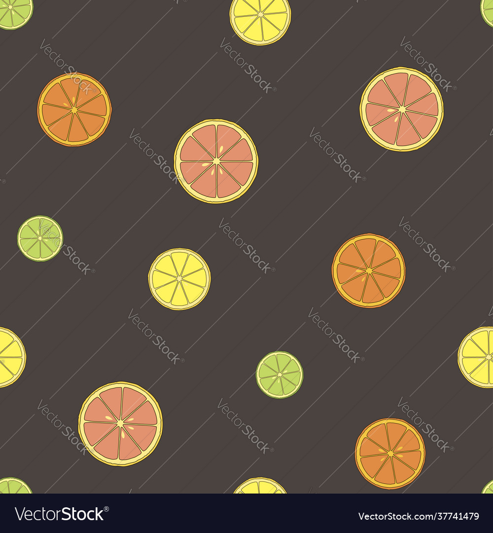 Citrus pattern Royalty Free Vector Image - VectorStock