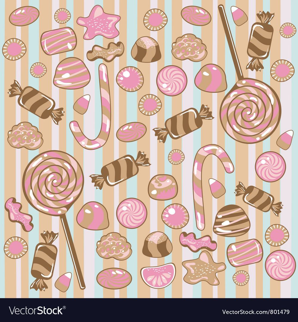 Seamless candy pattern Royalty Free Vector Image