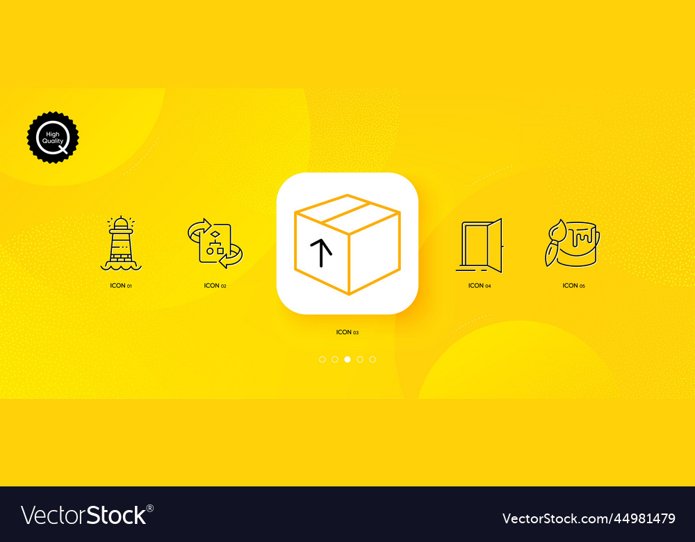 Technical algorithm package and open door minimal Vector Image Technical algorithm package and open door minimal Vector Image