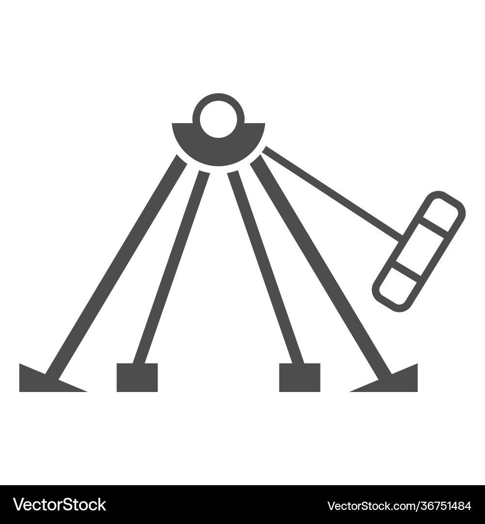 Attraction pendulum solid icon the rides concept Vector Image