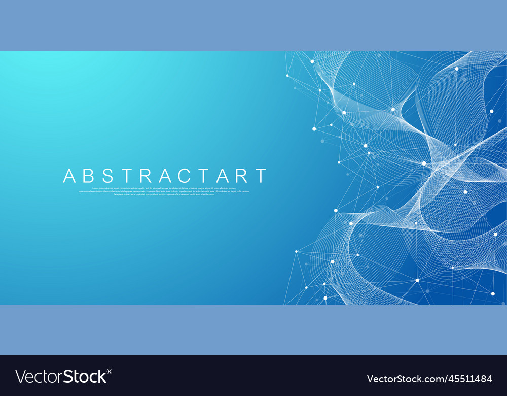 Technology Abstract Lines And Dots Connection Vector Image