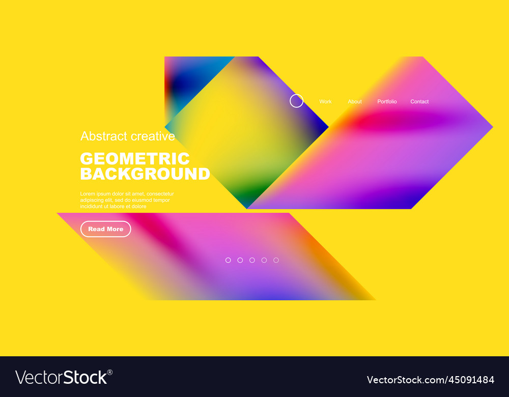 Triangles With Fluid Gradients Abstract Landing Vector Image