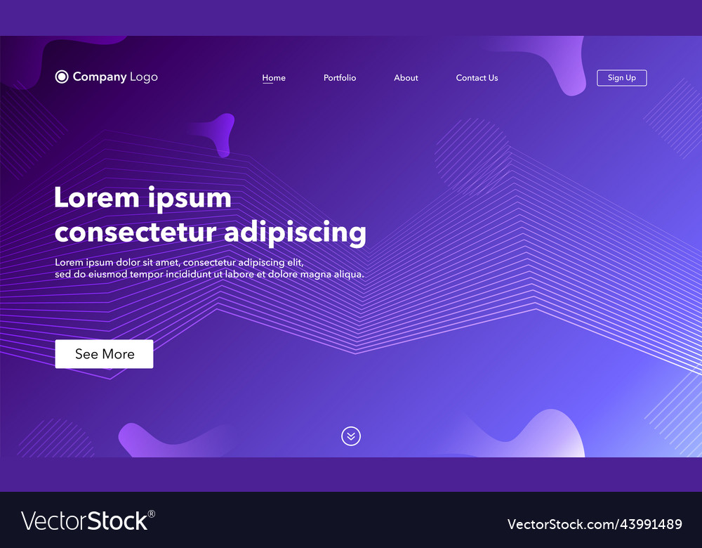 Abstract background website landing page template Vector Image