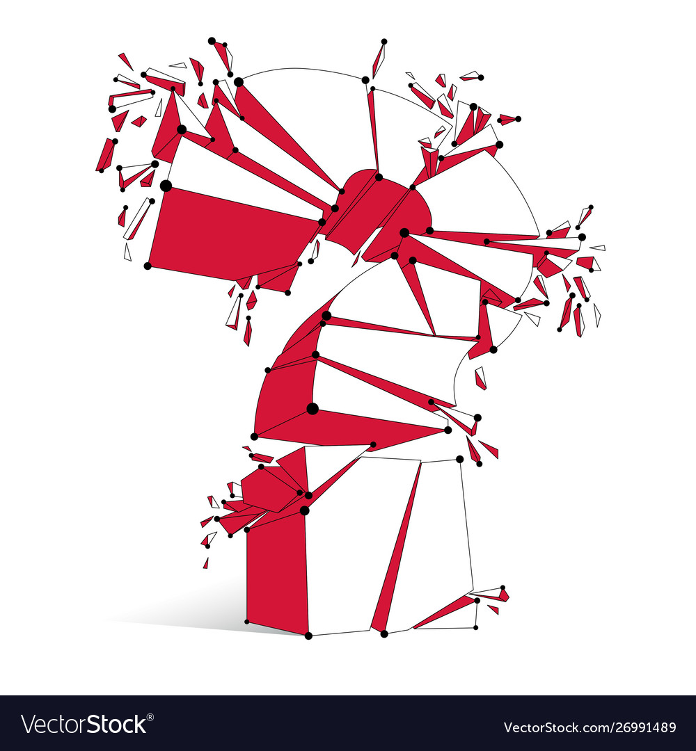 Broken question mark exploding query breaking Vector Image