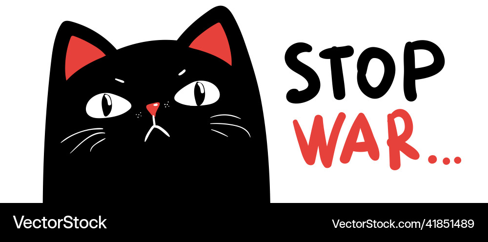 Stop war banner poster flyer card print design Vector Image