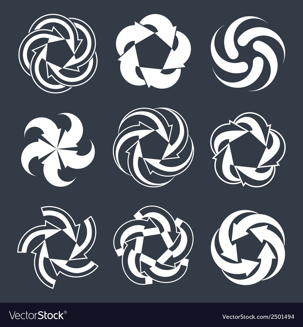 Arrows Abstract Loop Symbols Conceptual Pictograph