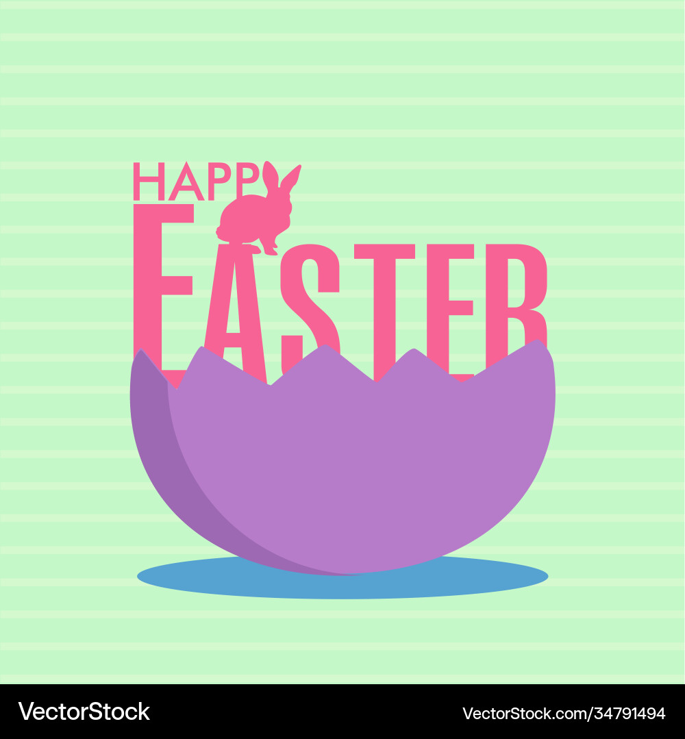 Happy easter day rabbit awesome design concept Vector Image