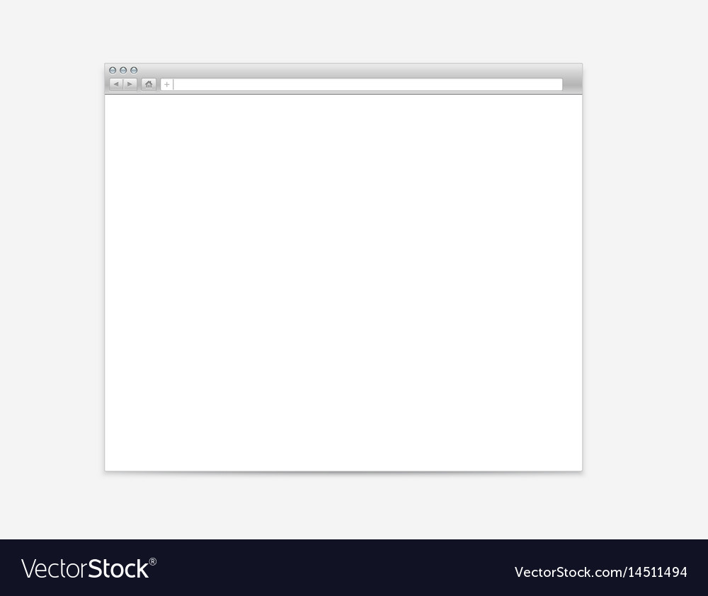 Opened browser window template past your content Vector Image Opened browser window template past your content Vector Image