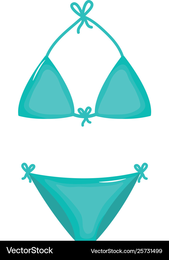 Bikini female swimsuit isolated icon Royalty Free Vector