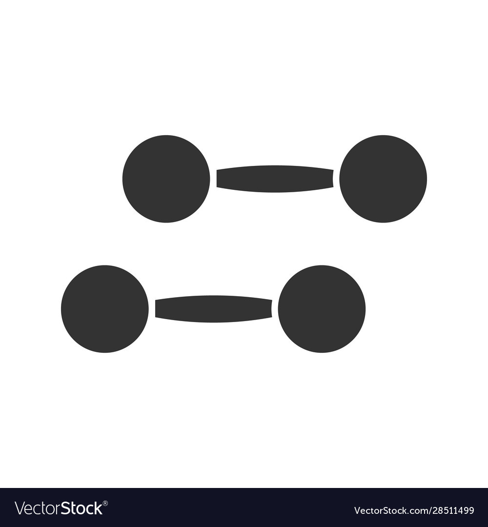 Dumbbells glyph icon Royalty Free Vector Image