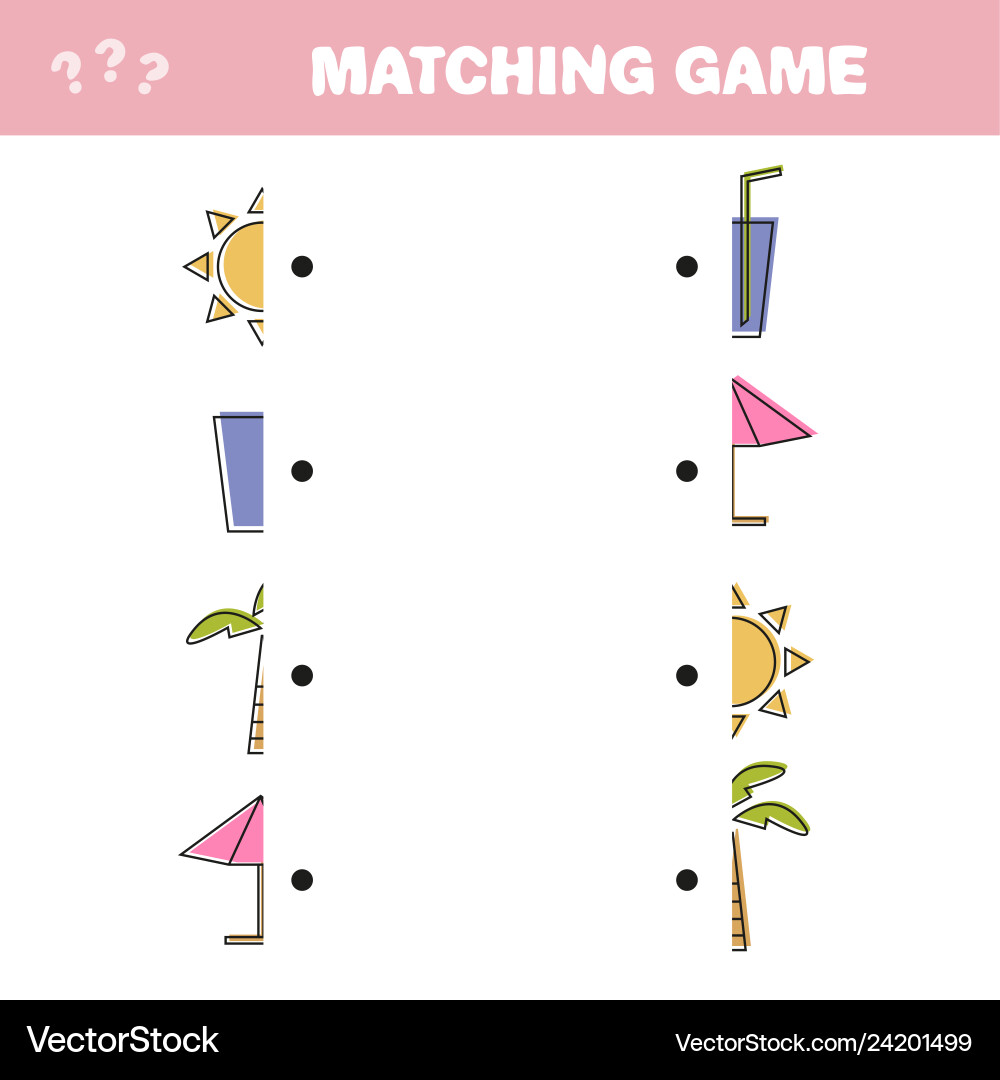 Find the correct part education game for children Vector Image