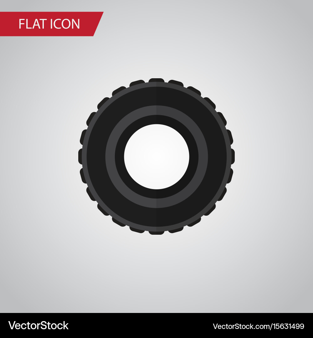 Isolated tire flat icon wheel element can Vector Image