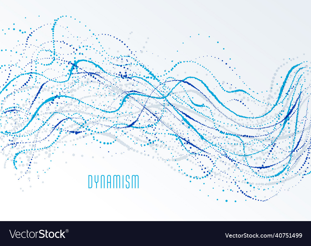 Particle Flow Array Colorful Abstract Background Vector Image