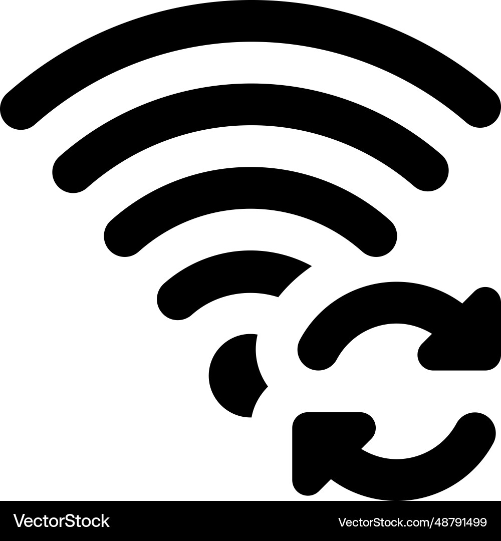 Quickly synced files using wireless connection Vector Image