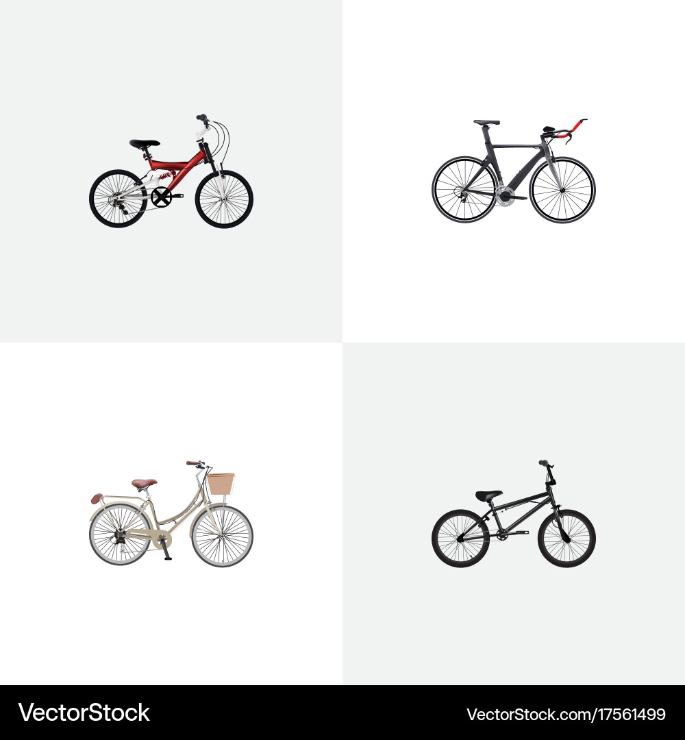 Realistic competition bicycle extreme biking Vector Image