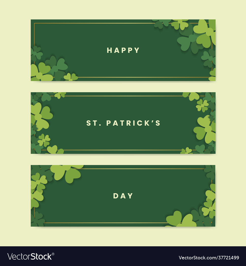 Saint patricks day banners Royalty Free Vector Image