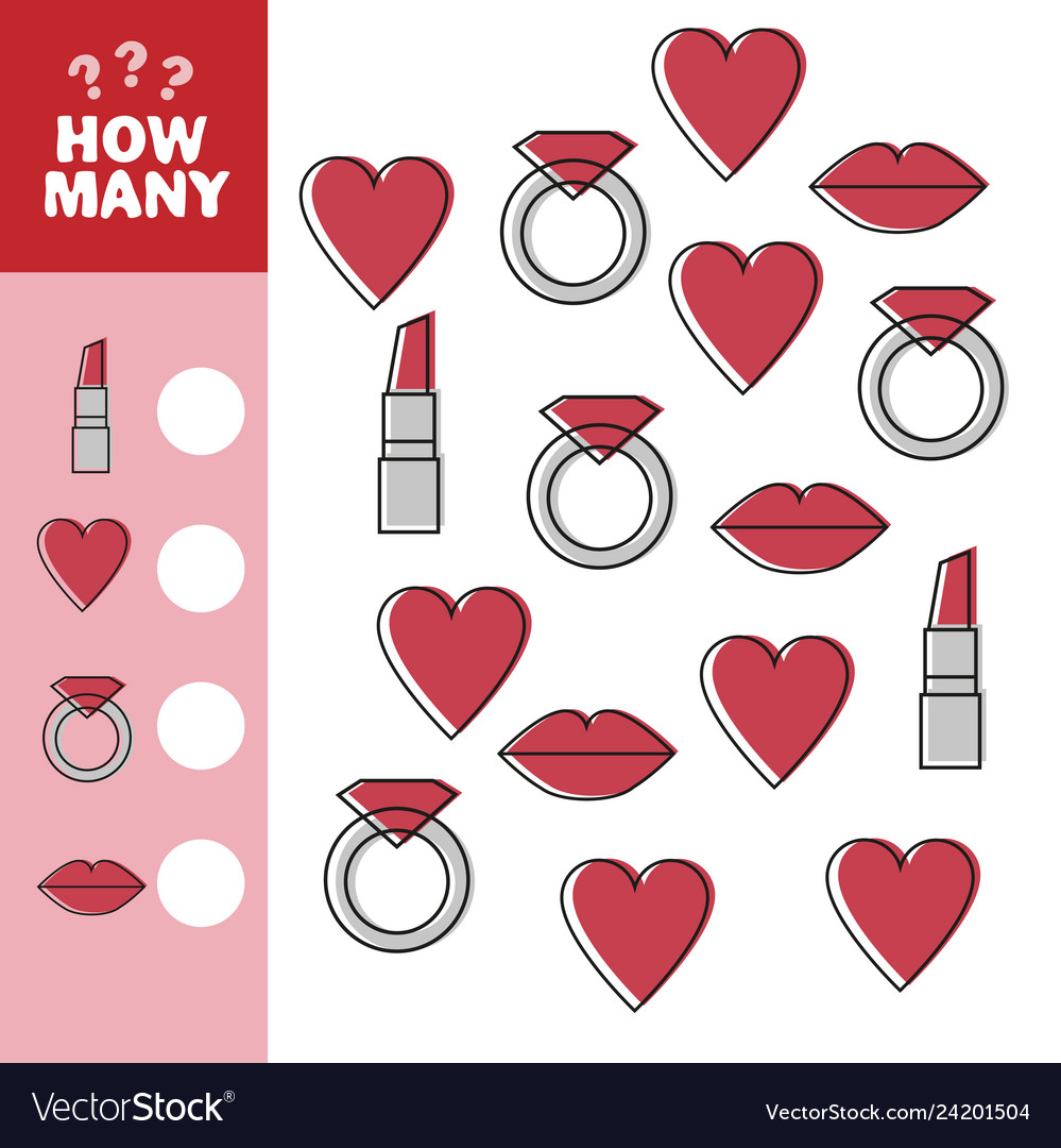 Educational counting task Royalty Free Vector Image