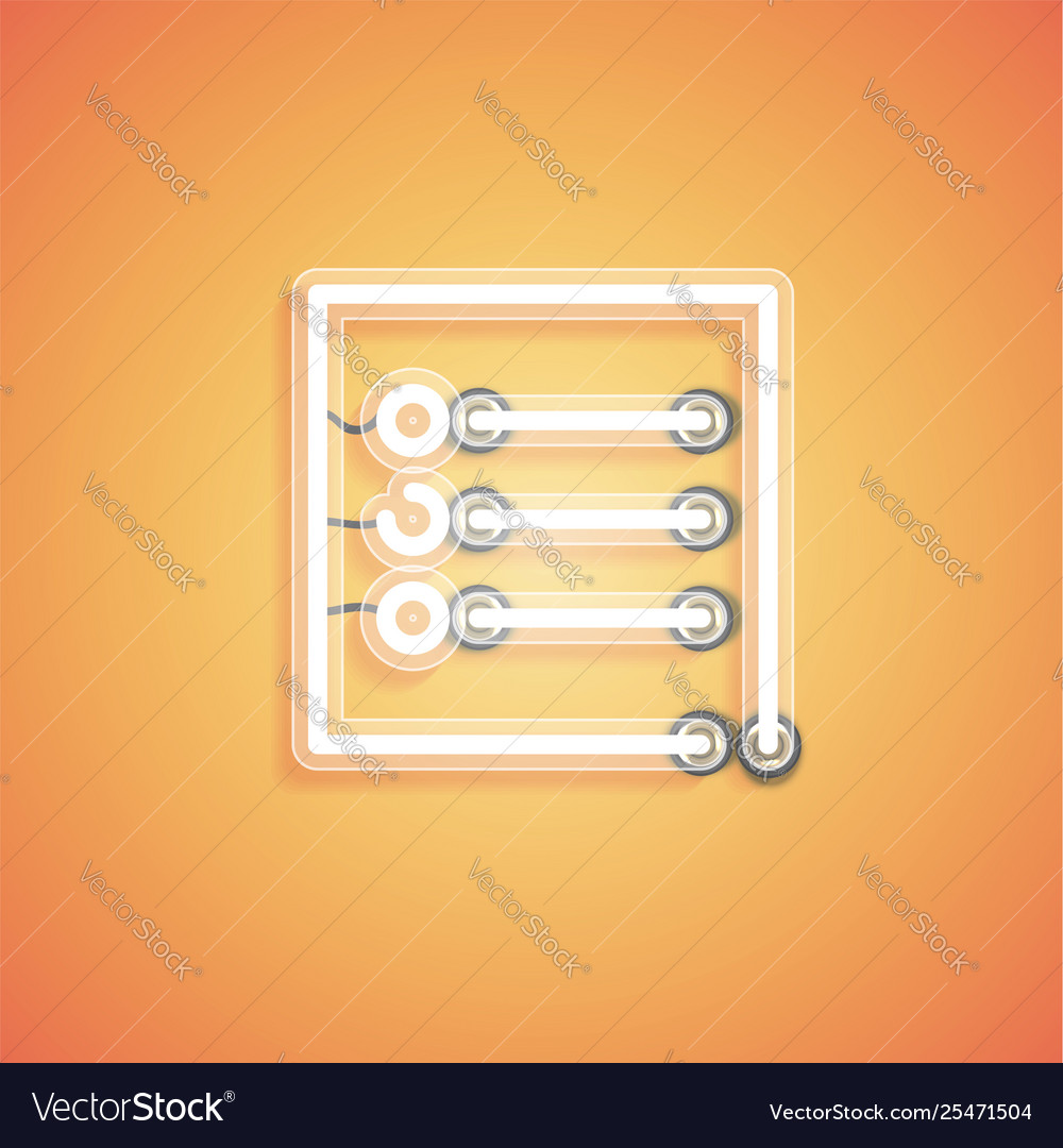 Glowing realistic neon icon for web Royalty Free Vector