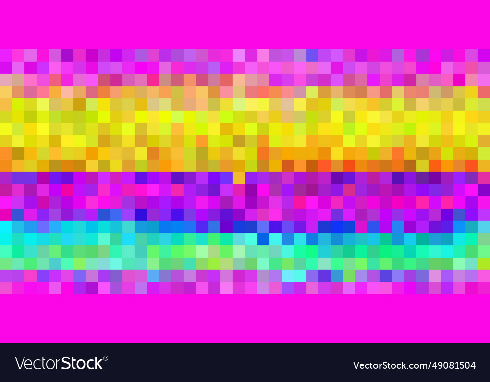 Pixel rainbow abstract mosaic background Vector Image