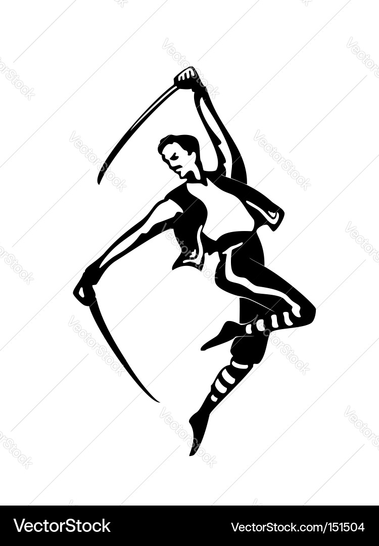Sabre dance Royalty Free Vector Image - VectorStock