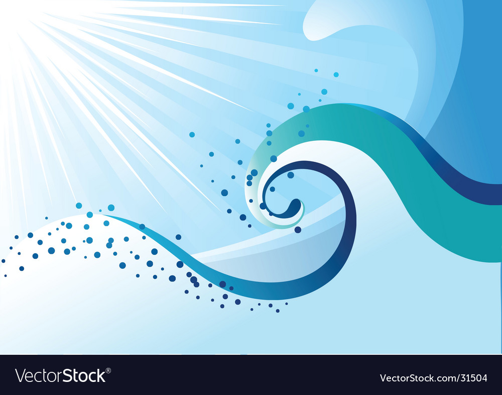 Sea waves Royalty Free Vector Image - VectorStock