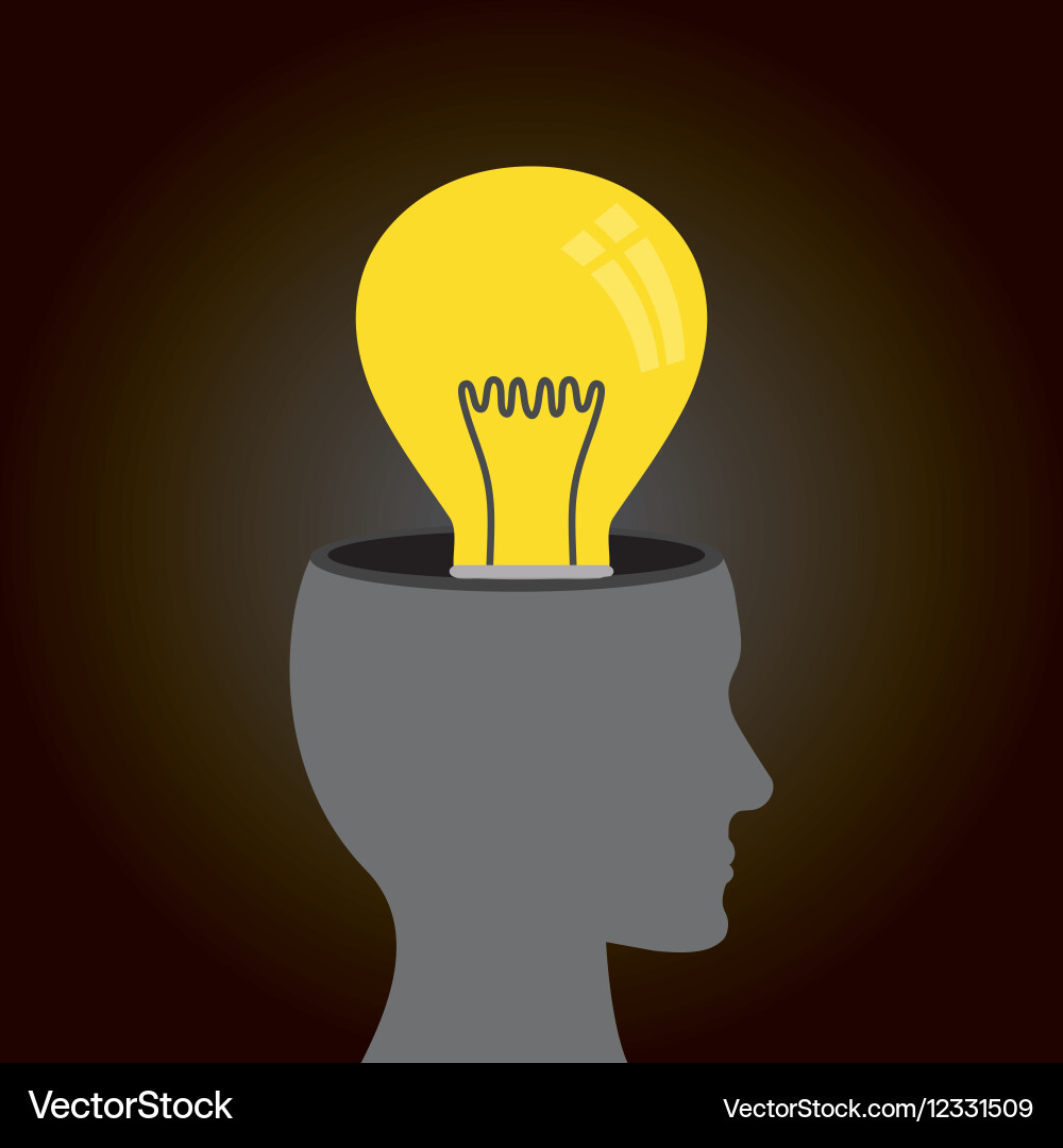 Bulb big idea Royalty Free Vector Image - VectorStock