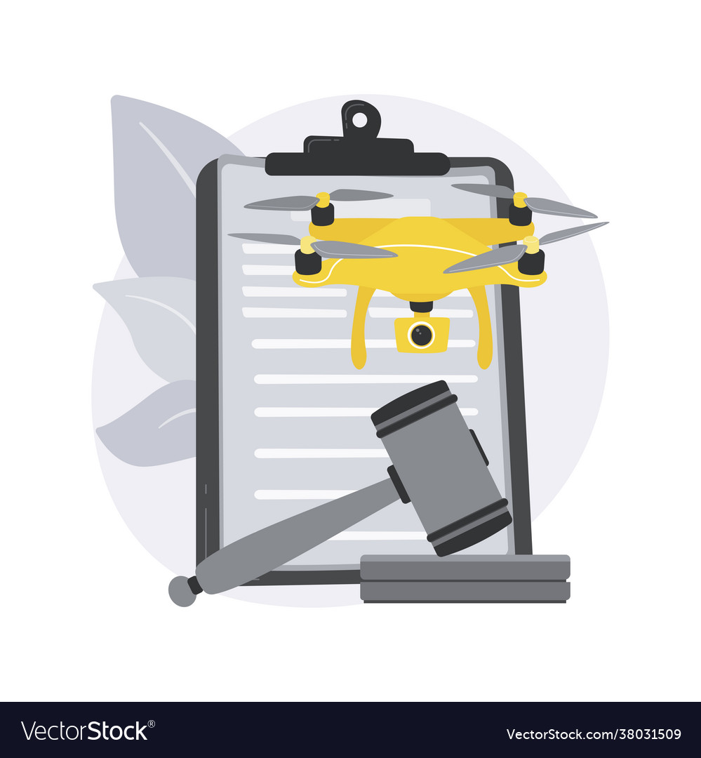 Drone flying regulations abstract concept Vector Image Drone flying regulations abstract concept Vector Image