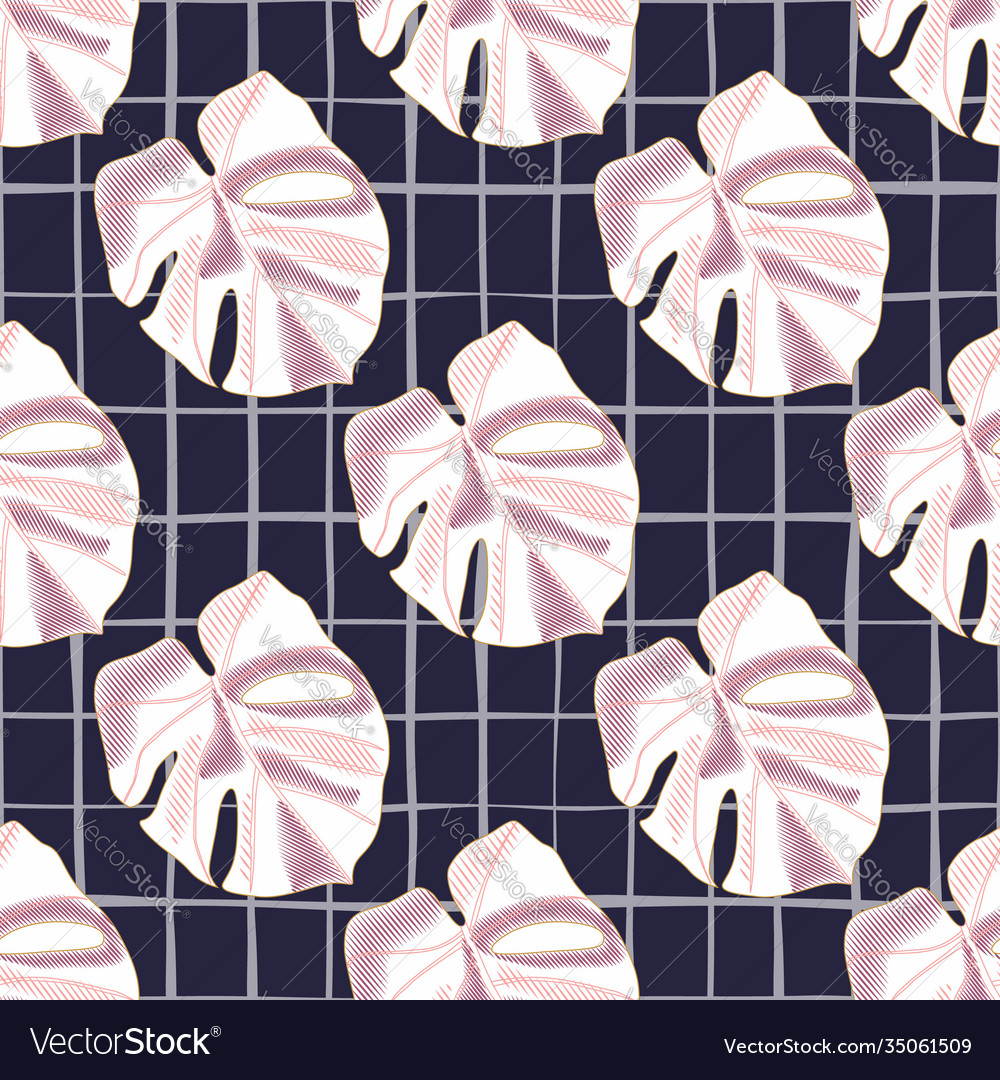 Simple hand drawn seamless pattern with white Vector Image