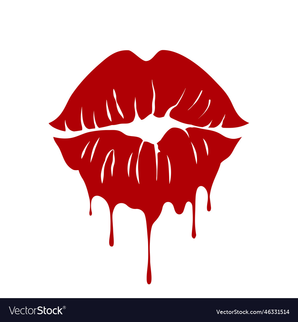 Print of red lips valentines day kiss icon Vector Image Print of red lips valentines day kiss icon Vector Image