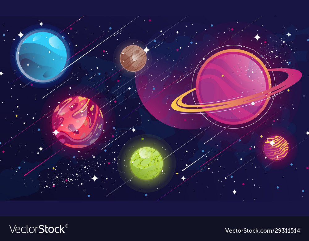 Set space planets Royalty Free Vector Image - VectorStock
